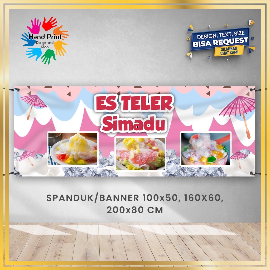 Jual SPANDUK / BANNER Es Teler Sultan Simadu Pink C Bisa Request Desain ...