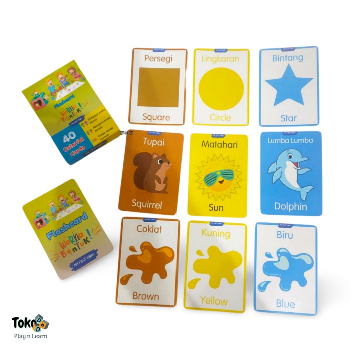 Jual Mainan Edukasi Anak My First Flash Cards Warna Bentuk Kartu What ...