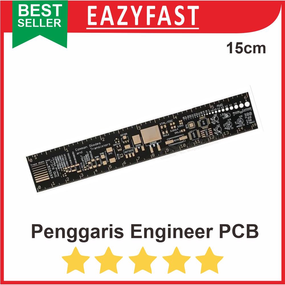 Jual Penggaris Electrical Engineer Ruler referensi Desain Jalur Layout ...
