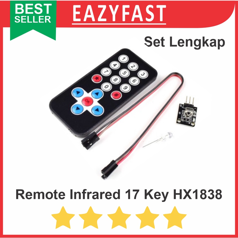 Jual Remote Control 17 Tombol Key Infrared Infra Merah IR Arduino ...