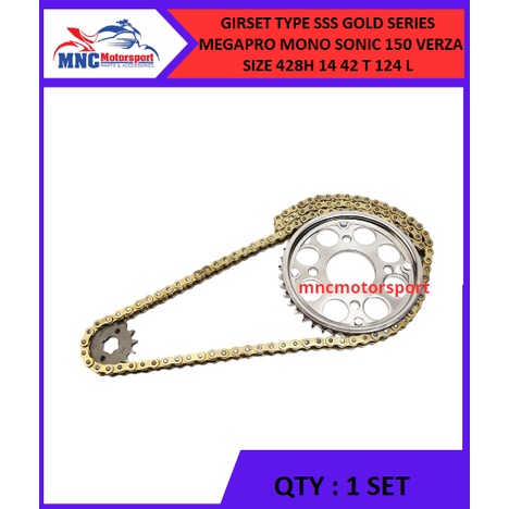 Jual GEARSET GIRSET GEAR GIR SET KC GOLD MEGAPRO NEW MONO VERZA SONIC ...