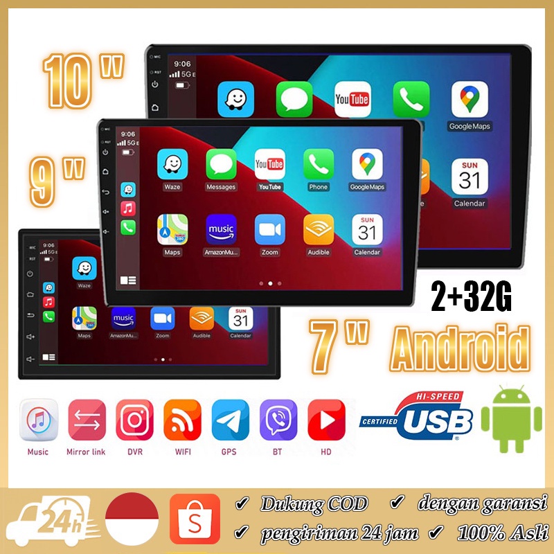 Jual 7‘’9‘’10‘’ Inch 2+32G Head Unit Android Car Radio Mobil Navigasi Layar Sentuh 7/9/10 Inch ...