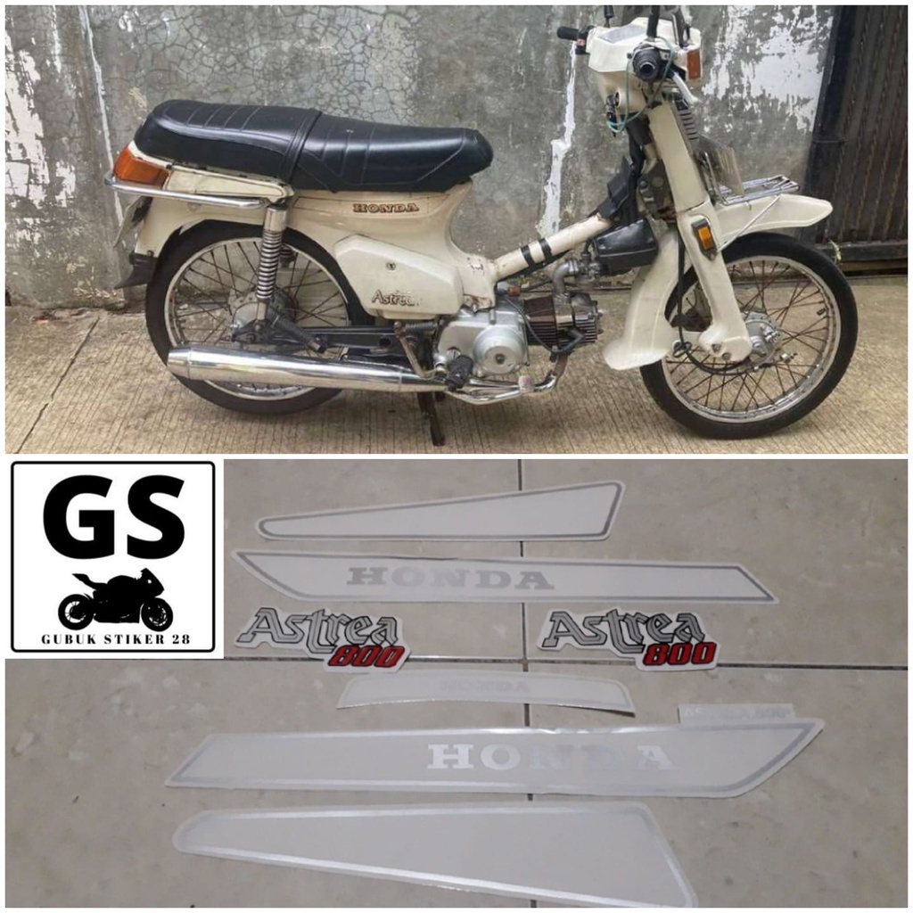 Jual STRIPING STIKER LIS BODY MOTOR HONDA ASTREA 800 TAHUN 1983 PUTIH ...