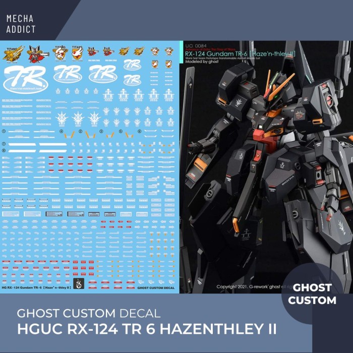Jual Water Slide Decal HG RX-124 GUNDAM TR 6 HAZENTHLEY by Ghost Decal ...