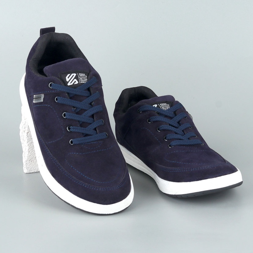 Jual EVO NAVY - Sepatu Sneakers Pria Casual Distro Man Shoes Suede ...