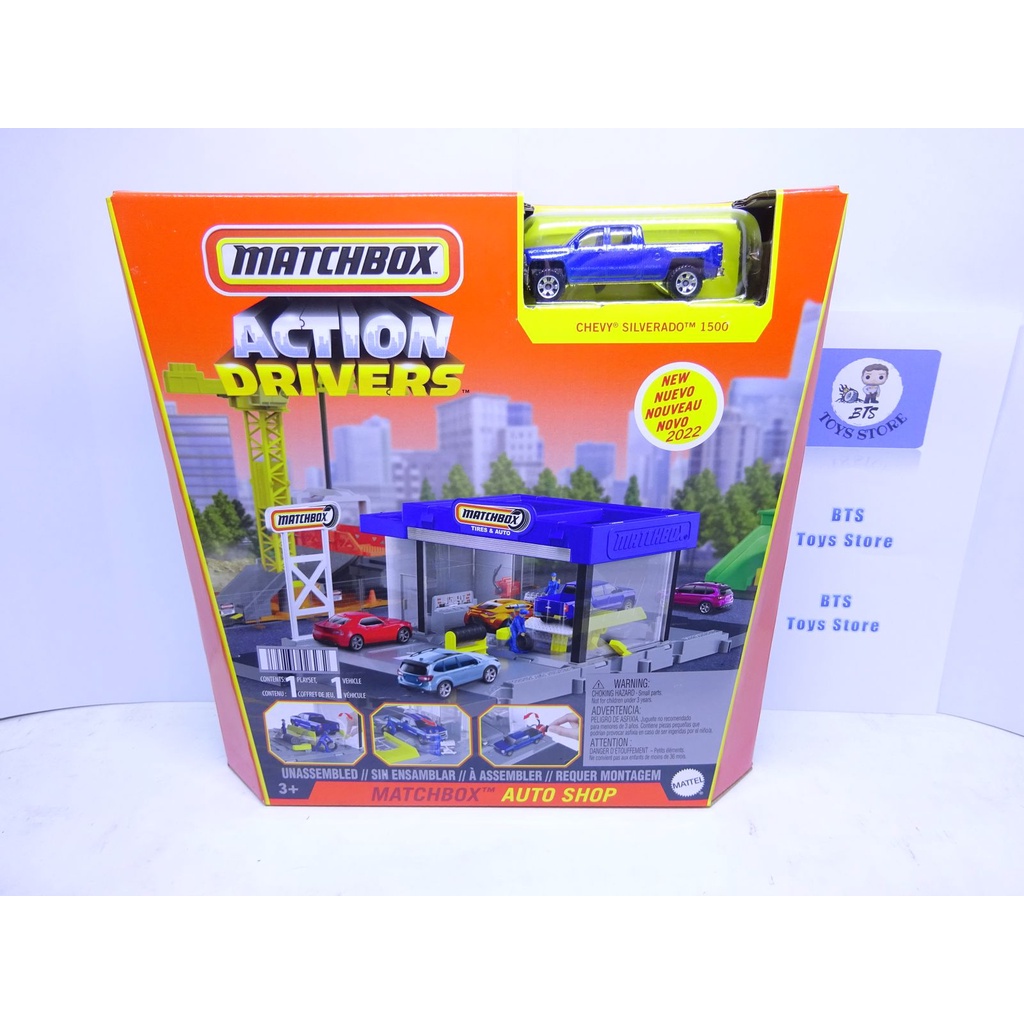 Jual Matchbox Action Driver Auto Shop Chevy Silverado 1500 Biru ...