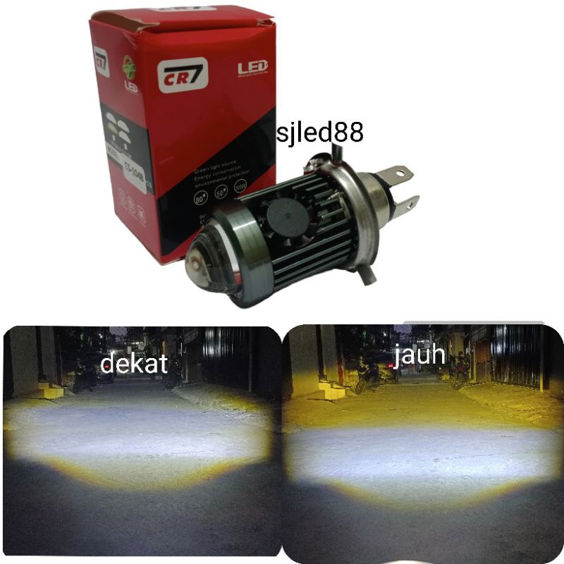 Jual Lampu Utama CR7 H4 LED Laser D3 jauh dekat Putih kuning plus kipas pendingin DC Premium ...
