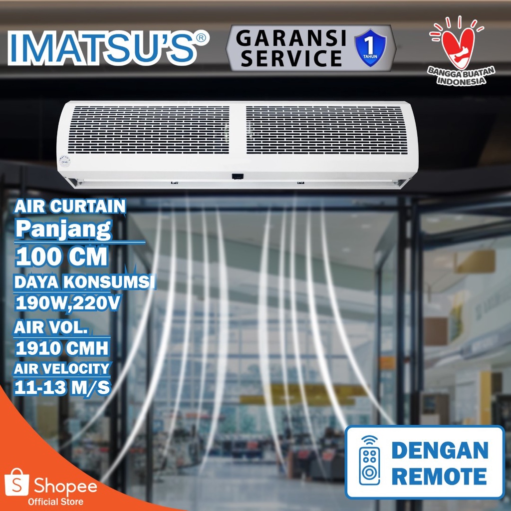 Jual Air Curtain Blower Imatsu AC-FM-3510-2-CY Angin Toko Gedung Kantor Hotel Pintu Masuk Nyaman ...