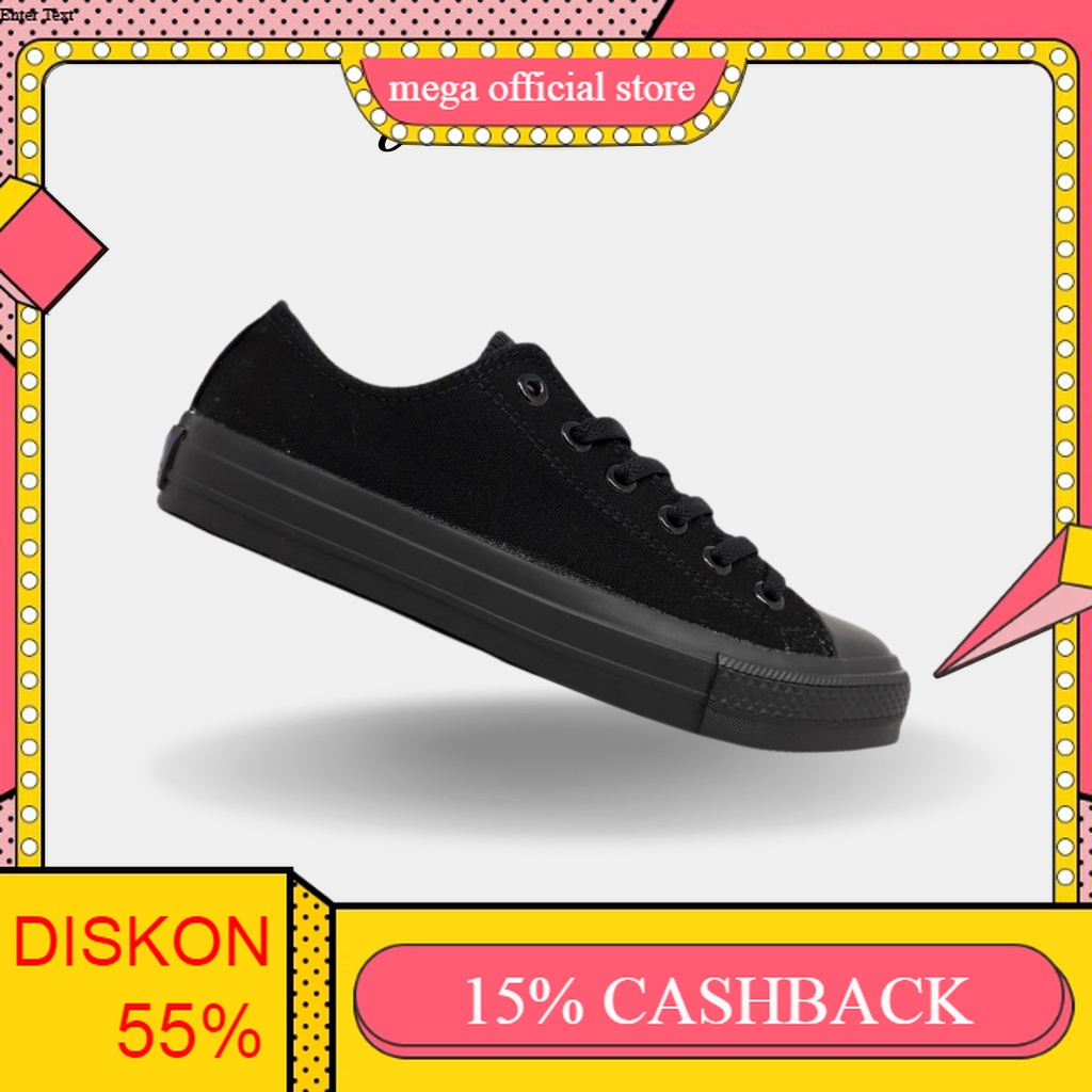 Jual Sepatu Ventela Ethnic Low All Black Original Made In Indonesia | Shopee Indonesia