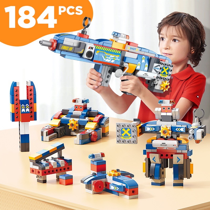 Jual Mainan Pistol Lego Anak Laki Laki Edukasi Menyusun Tembakan ...