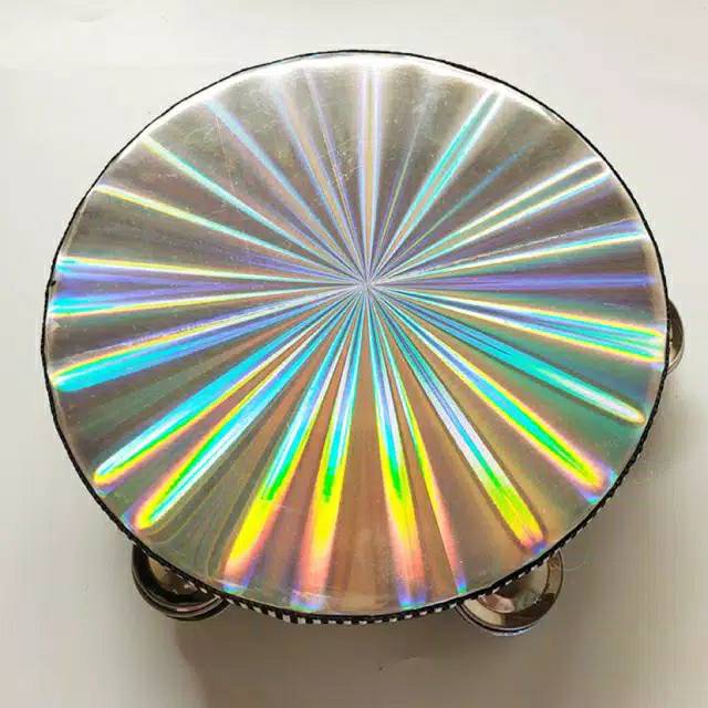 Jual NAM290 Tamborin hologram 8- 10 inchi/ kecrekan tambourine 049-4 ...