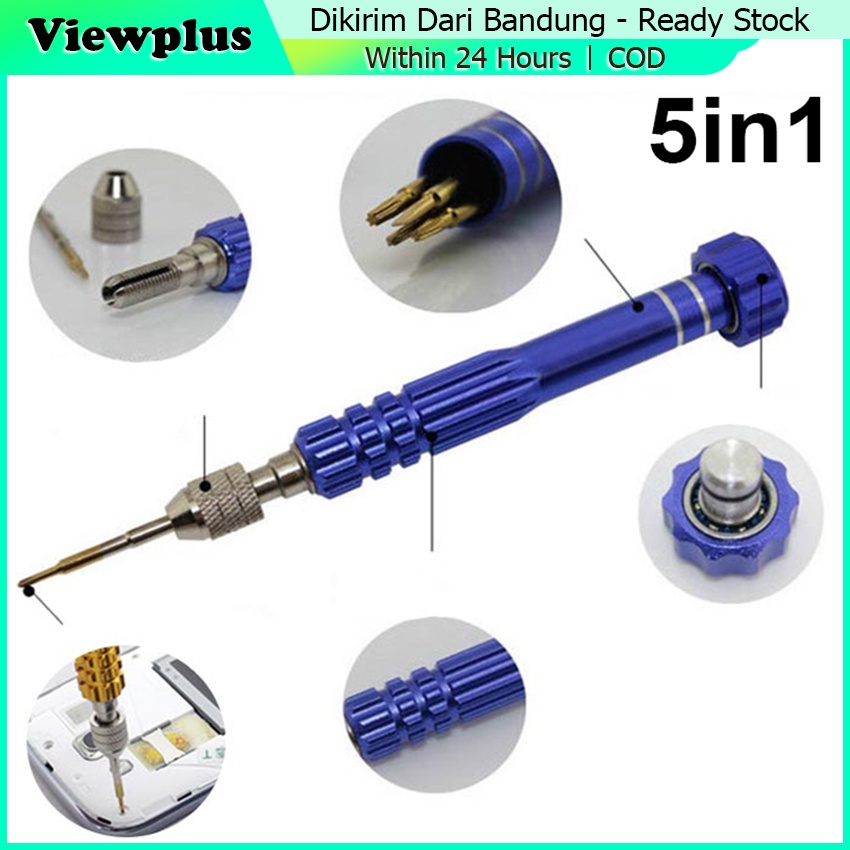 Jual Obeng Mini Set 5in1 Buka Reparasi Elektronik Bodi Hp Mainan Gadget ...