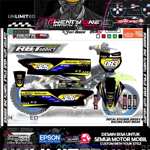Jual DECAL STIKER RBT VEGA R NEW OLD GD kekinian⭐ BEBEK TRAIL MODIF GTX ...
