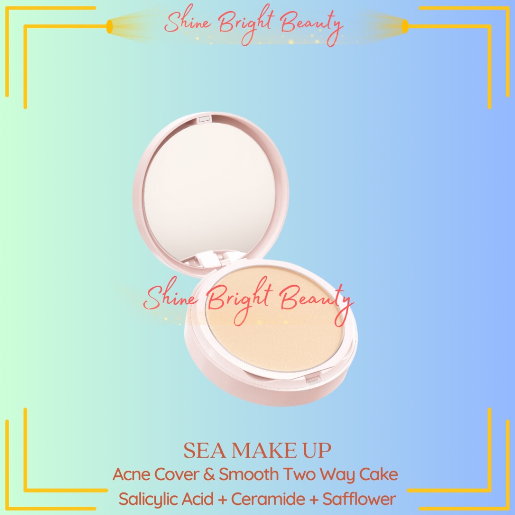 Jual Sea Makeup Acne Cover & Smooth Two Way Cake Pressed Powder and ...