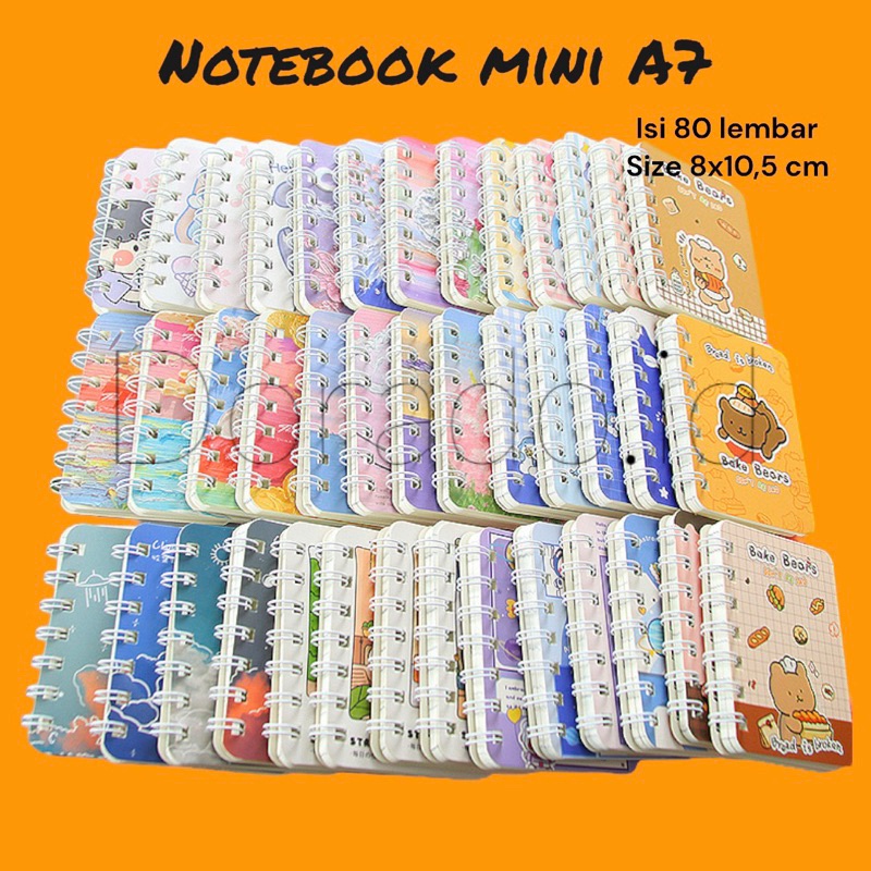 Jual Buku Catatan Kecil / Notebook Mini Ring A7 Motif | Shopee Indonesia