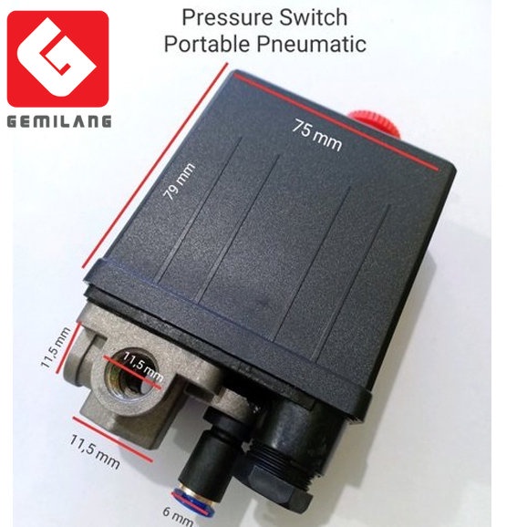 Jual Pressure Switch Kompresor Angin Portable/otomatis 4way 1/4 Hp Type ...