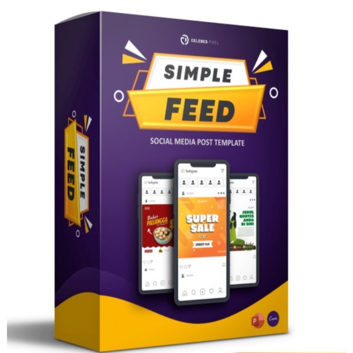 Jual Simple Feed - PowerPoint Template | Shopee Indonesia