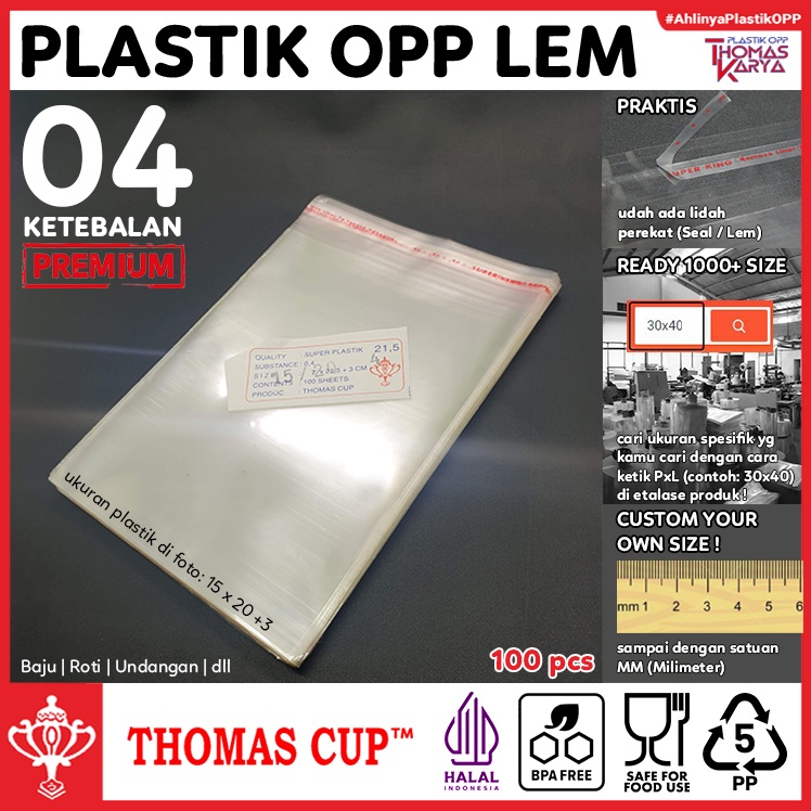 Jual Plastik Undangan Panjang 23 isi 100 Kantong OPP Bening Lebar 10 ...