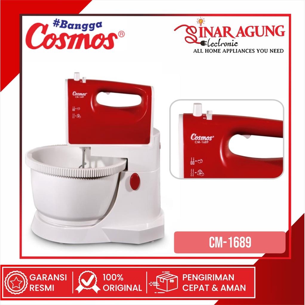 Jual [COD] COSMOS MIXER CM1689 / CM 1689 / CM-1689 (STAND MIXER ...