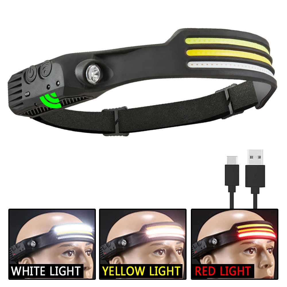 Jual Senter Kepala Headlamp LED Triple Light COB 1200mAh IPX4 3W | Shopee Indonesia
