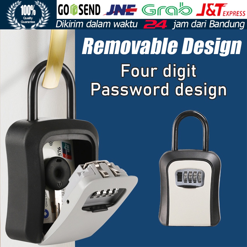 Jual 4 Digit Password Key Safe Box / Gembok Kotak Brankas Dinding ...