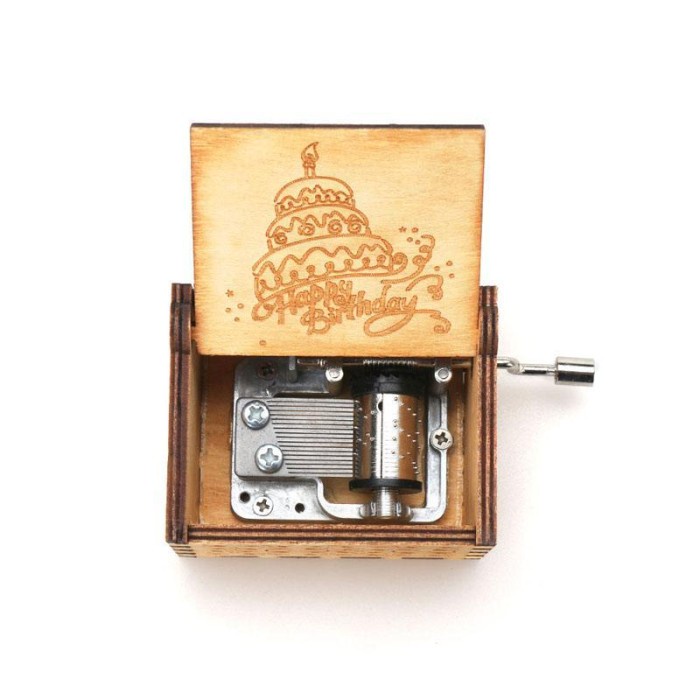 Jual Kotak Musik Kayu Antik Wooden Music Box Happy Birthday Kotak Music ...