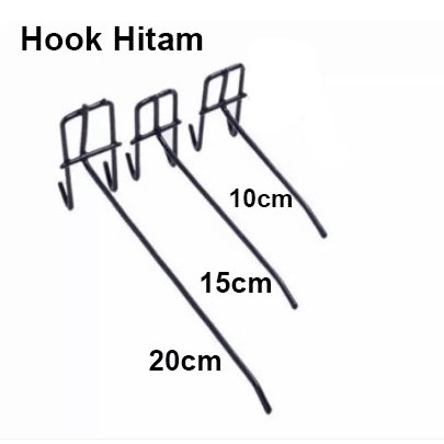 Jual Hook Cantolan HITAM Ram Kawat - Gantungan Aksesoris Hook Ram ...