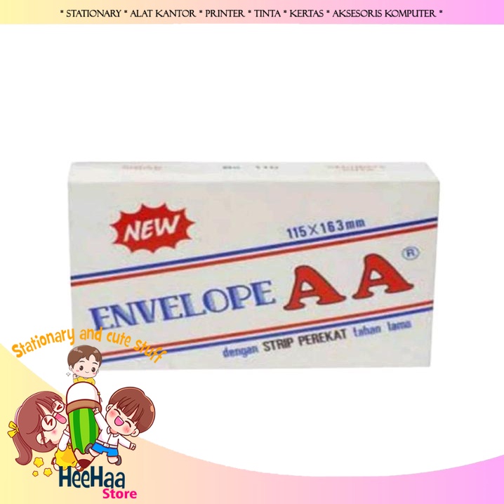 Jual AMPLOP ENVELOPE AA 115mm x 163mm (100 lembar) | Shopee Indonesia