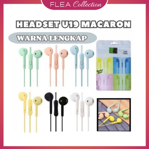 Jual FLEA HEADSET MACARON U19 Hifi Stereo Extra Bass Handsfree Matte ...