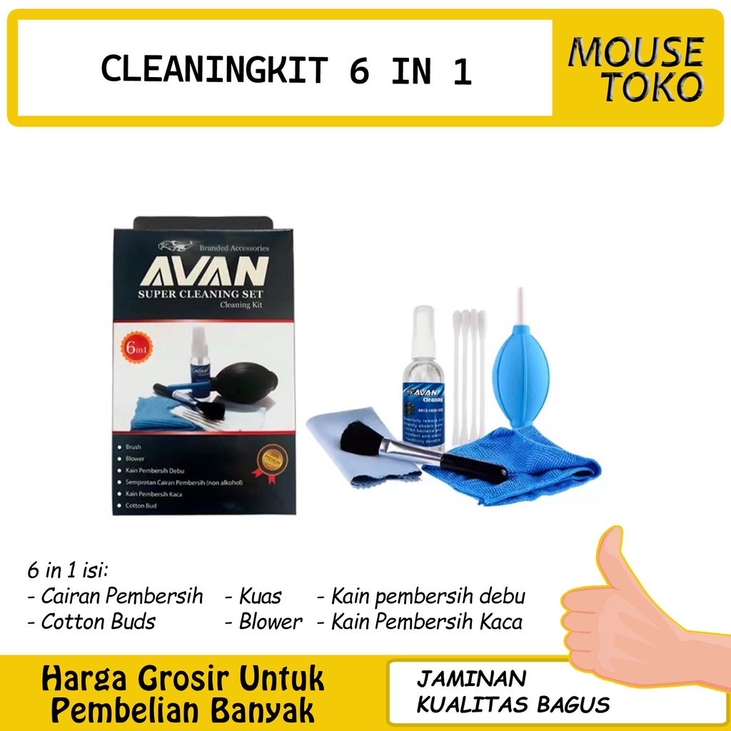 Jual [MOUSE_TOKO]AVAN Cleaner Kit 6 in 1/ Pembersih LCD LED Monitor ...