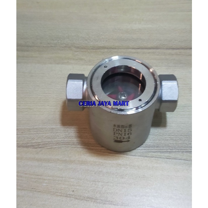 Jual Sight Glass Flow Indicator SS 304 1/2 " Inchi DN 15 | Shopee Indonesia