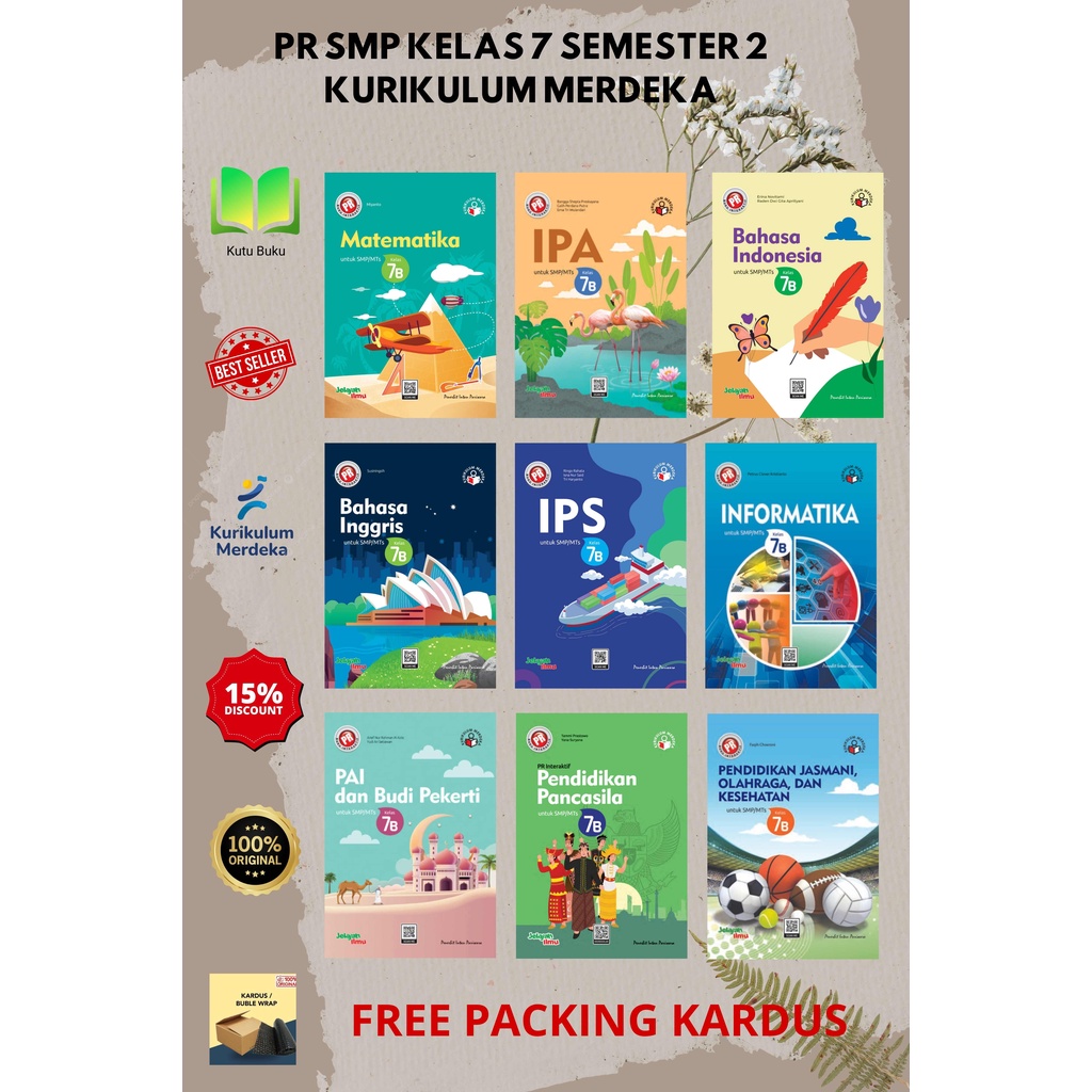 Jual Buku PR/LKS interaktif SMP Kelas 7 Semester 2 Kurikulum Merdeka Tahun 2024 Penerbit Intan ...