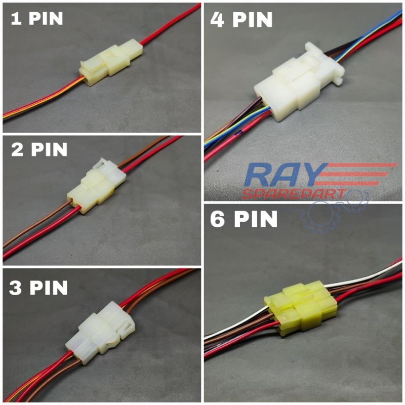Jual SOKET KONEKTOR KABEL PIN 1 2 3 4 6 BESAR NYLON ORIGINAL / SOKET ...