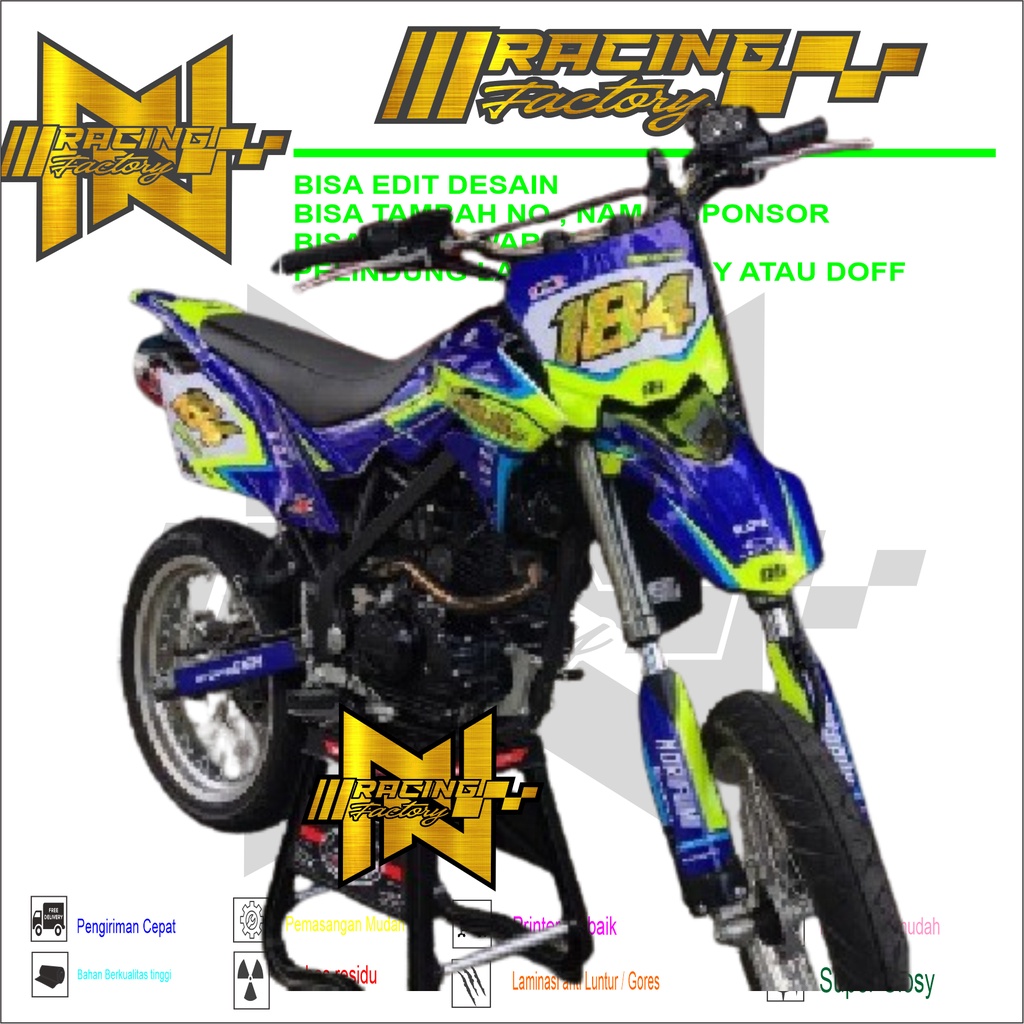 Jual DECAL/STIKER WR terbaru VARIASI BIRU-HIJAU STABILO ,gratis tambah ...