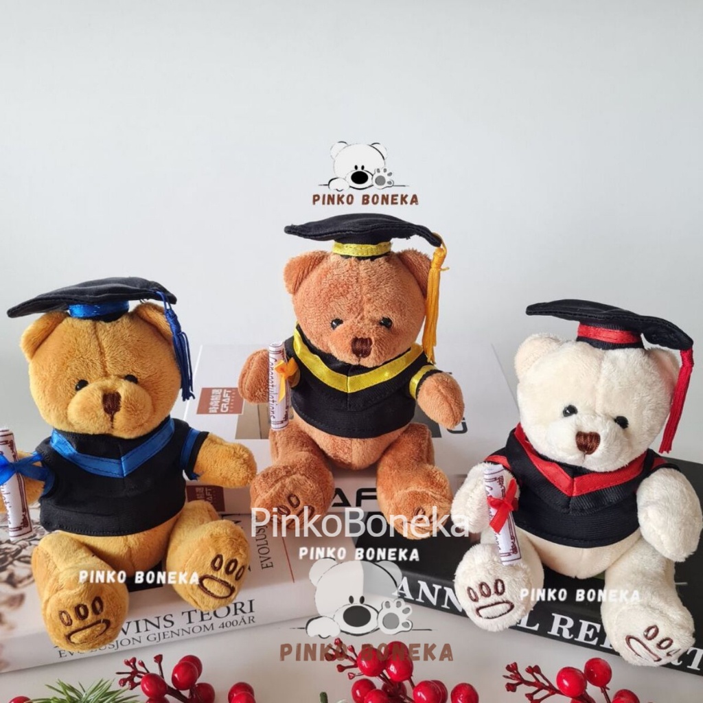 Jual Boneka Teddy Bear Wisuda graduation pakai toga ukuran S (15 cm ...