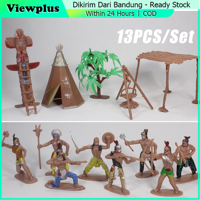 Jual 13Pcs Miniatur Suku Indian Figure Orang Suku Indian Hutan ...