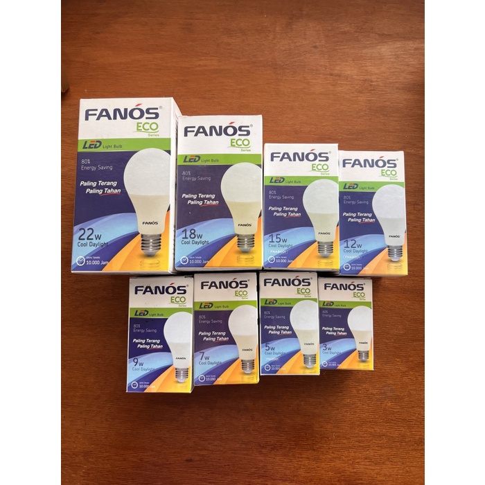 Jual Fanos led eco cool daylight (putih) 3, 5, 7, 9, 12, 15, 18 dan 22 watt | Shopee Indonesia