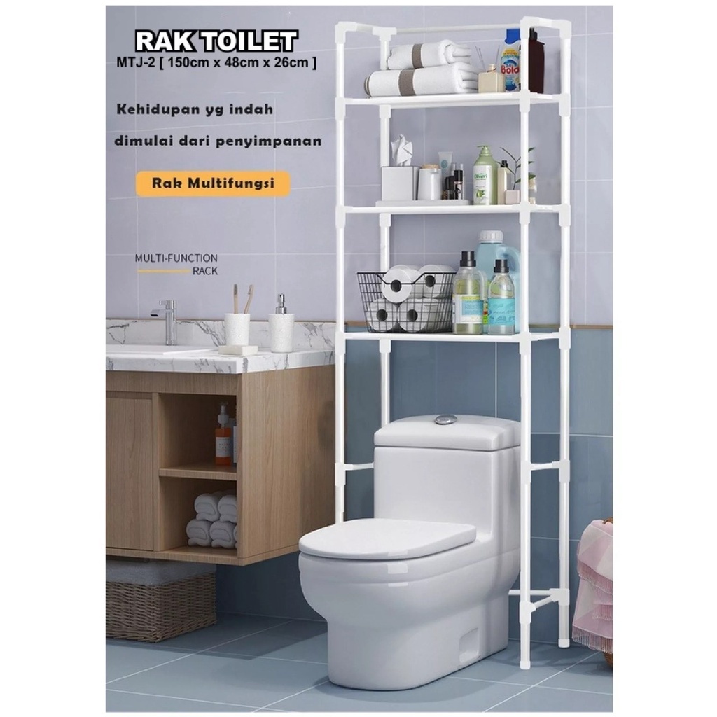 Jual Rak Atas Closet Duduk 3 Susun Rak Toilet Rak Wc Rak Handuk Sabun ...