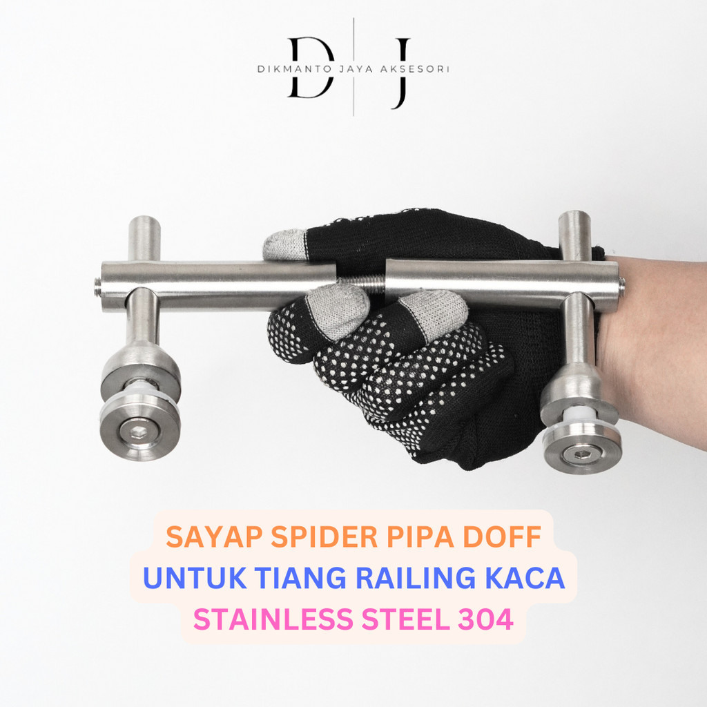 Jual Sayap Spider Pipa Doff Stainless Steel 304 (Glass Fitting)(Tangan ...