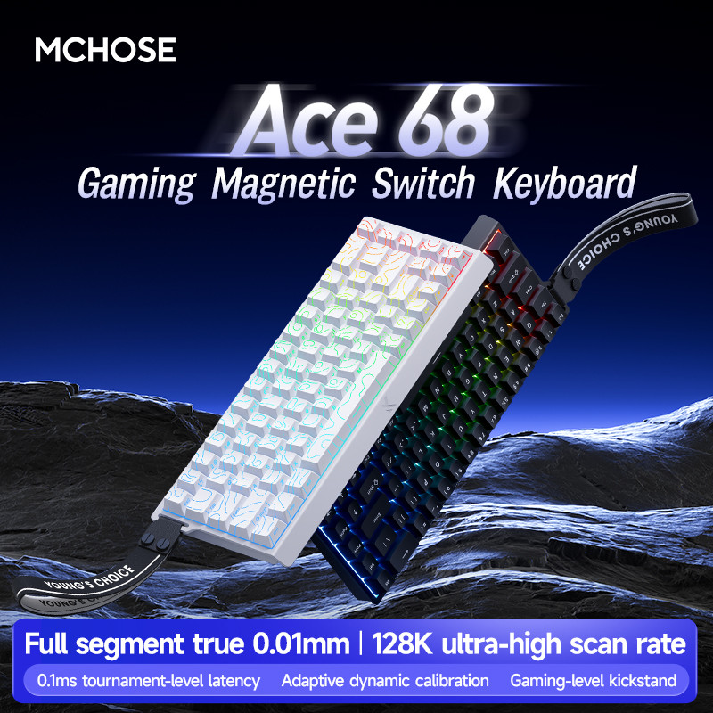 Jual MCHOSE Ace68 RGB 8K Mechanical Keyboard ,Magnetic Switch,0.01mm RT Accuracy,128K Scan Rate ...