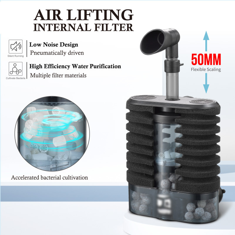 Jual Aquarium Filter Air Lifting Internal Filter for Small Medium-sized ...