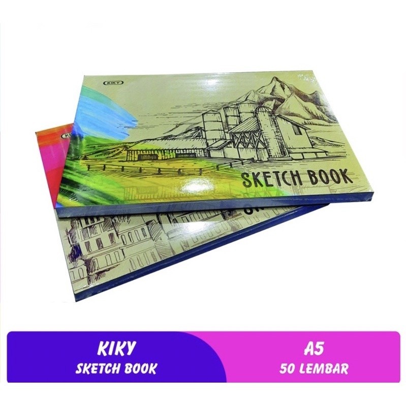 Jual (1pcs)KIKY Sketch Book / Buku Sketsa Ukuran A5 Isi 50 Lembar ...