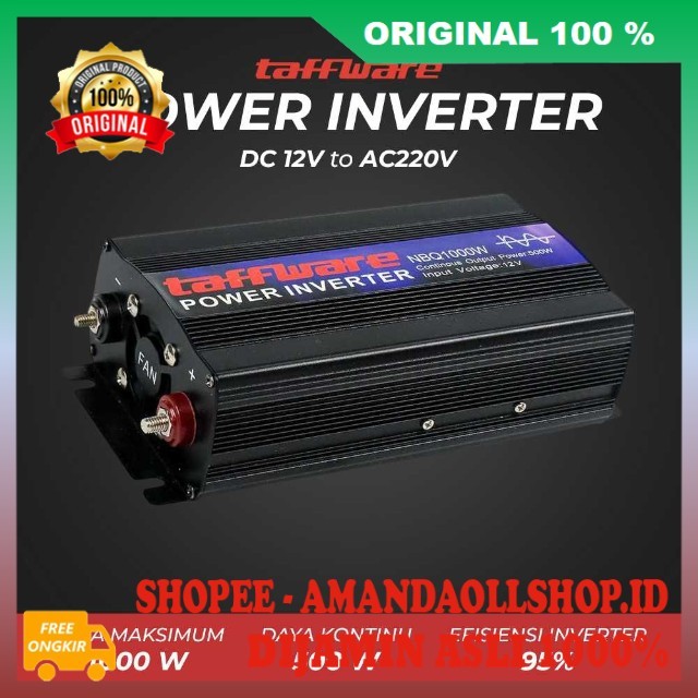 Jual taffware power inverter mobil pure sine wave dc 12v to ac 220v ...