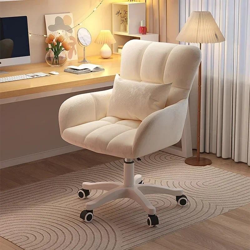 Jual Gaming Vanity Desk Office Chair Leather Bedroom Vanity White Work ...