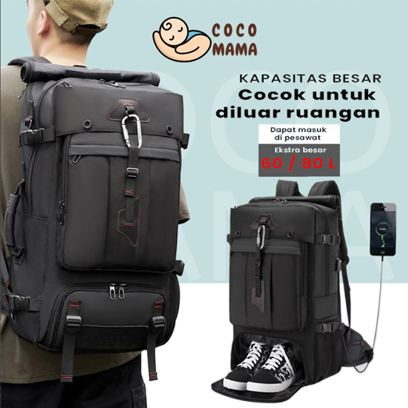 Jual COCOMAMA 3in1 Tas gunung 80L/60L/35L Tas Ransel Gunung Tas Carrier Tas Hiking/ Travel Tas ...
