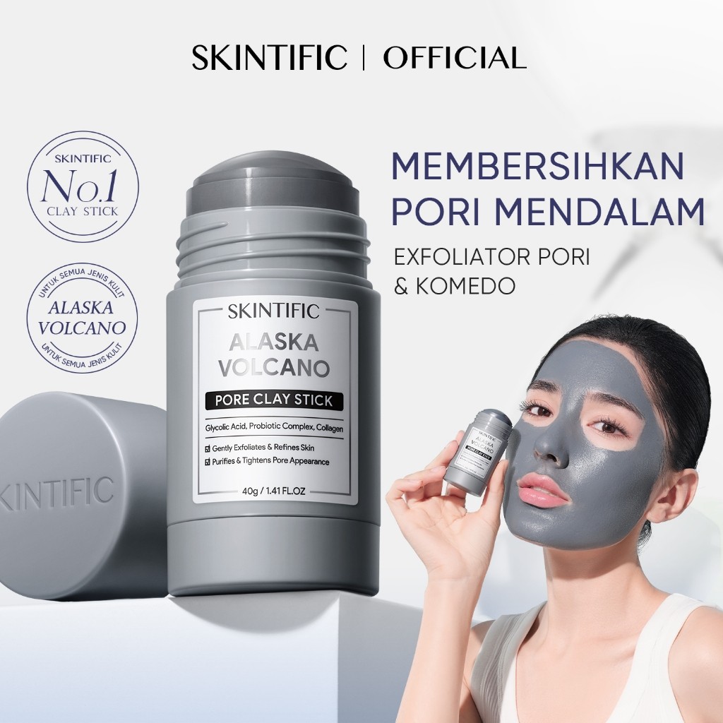 Jual SKINTIFIC - Alaska Volcano Pore Clay Stick 40g | Masker Wajah ...