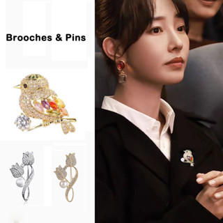 Jual Bros paduan temperamen/Rose Bros Gesper Syal Bentuk Persegi Brooch ...