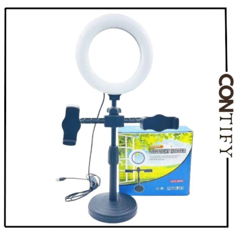 Jual Tripod Hp Remote | Ring Light Live Stream Handphone Plus Lampu ...