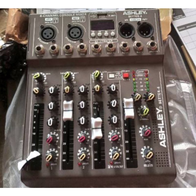 Jual mixer ASHLEY 4 channel better 4 new USB soundcard bluetoot original garansi resmi | Shopee ...