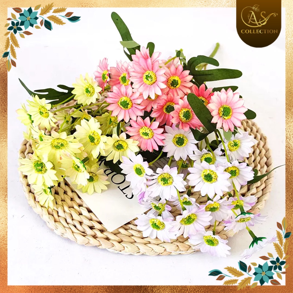 Jual Bunga daisy / Desi monstera cabang 7 - Bunga plastik palsu - artificial dekorasi termurah ...